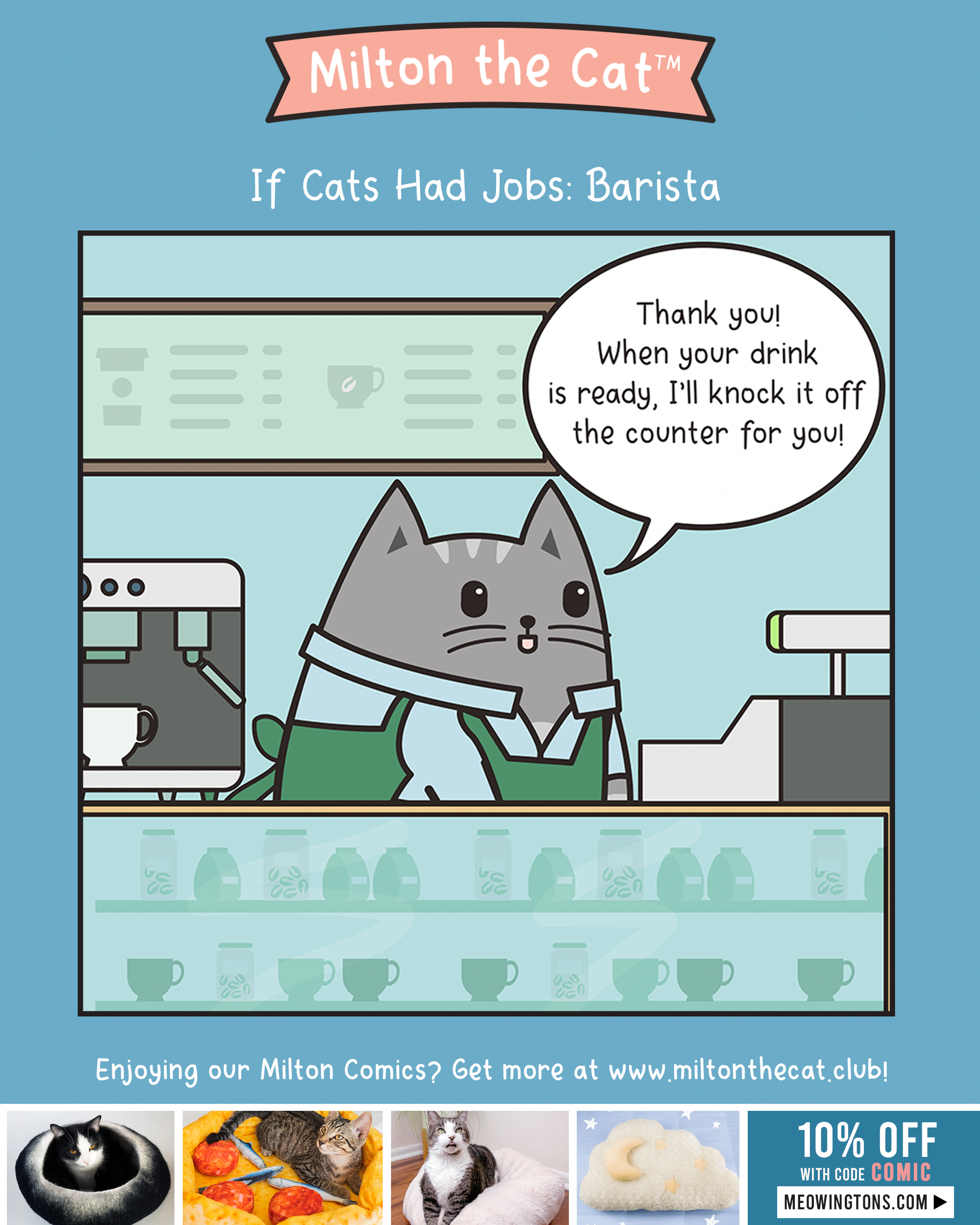 Throwback Thursday: If Cats Had Jobs (Barista) – Meowingtons