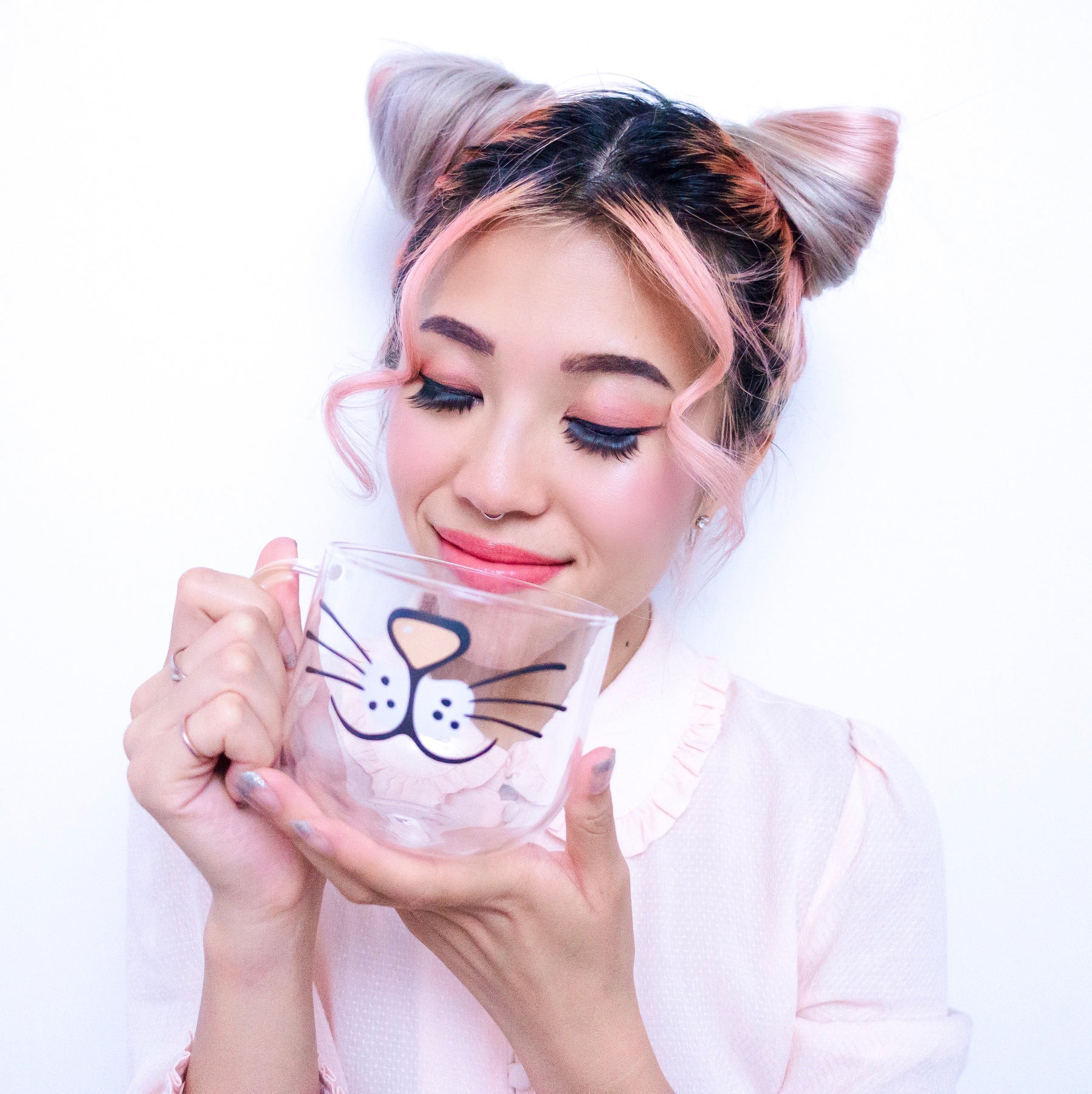 Cat Face Glass Mug – Meowingtons